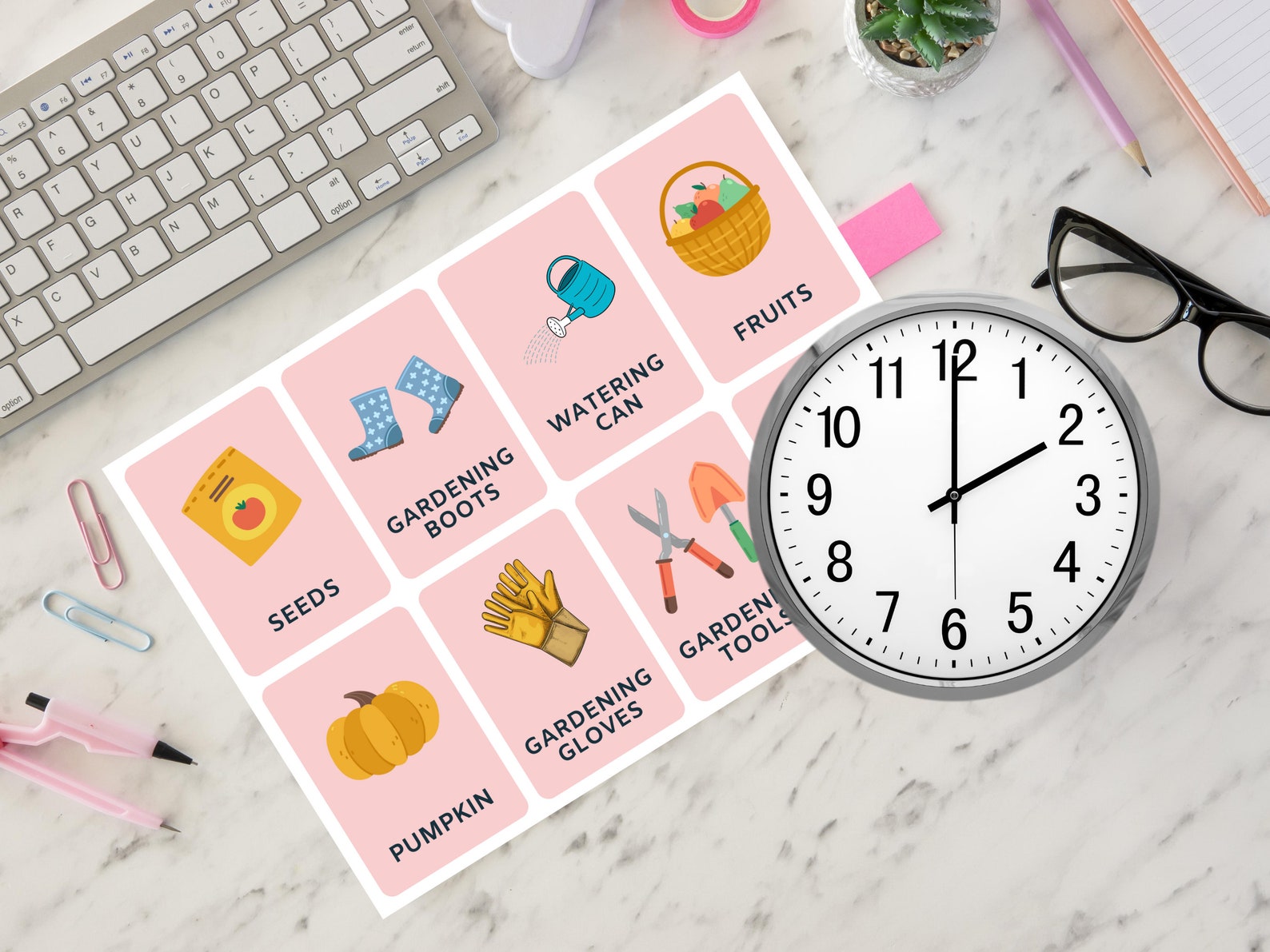 Printable Learning Flash Card, Kids School Educational Flashcard ...