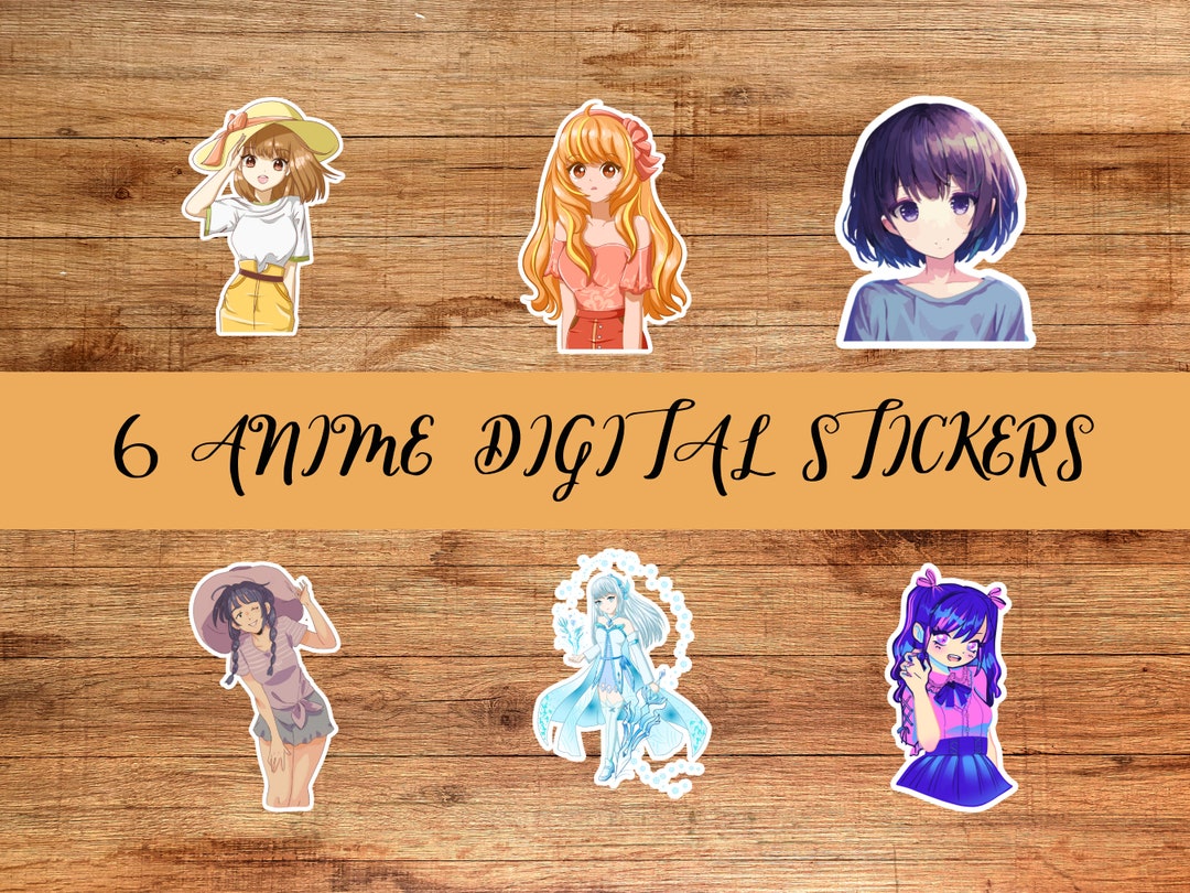 Cute Anime Digital Stickers, Planner Stickers, Goodnotes Stickers ...