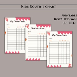 Daily Routine Chart for Kids, Toddler Routine Chart, Home School ...