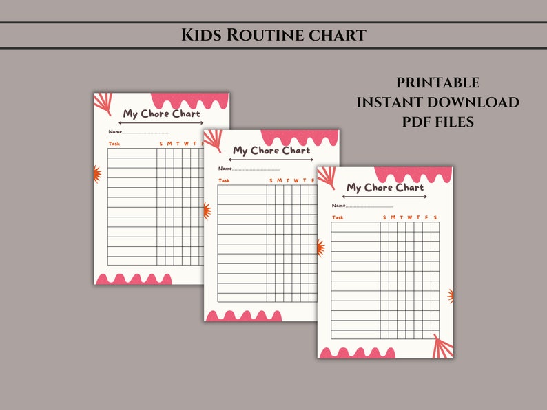 Daily Routine Chart for Kids, Toddler Routine Chart, Home School ...