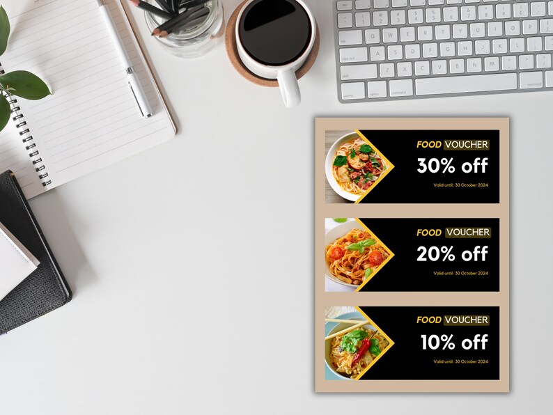 Editable Gift Voucher,coupon Code, Restaurant Loyalty Programs ...