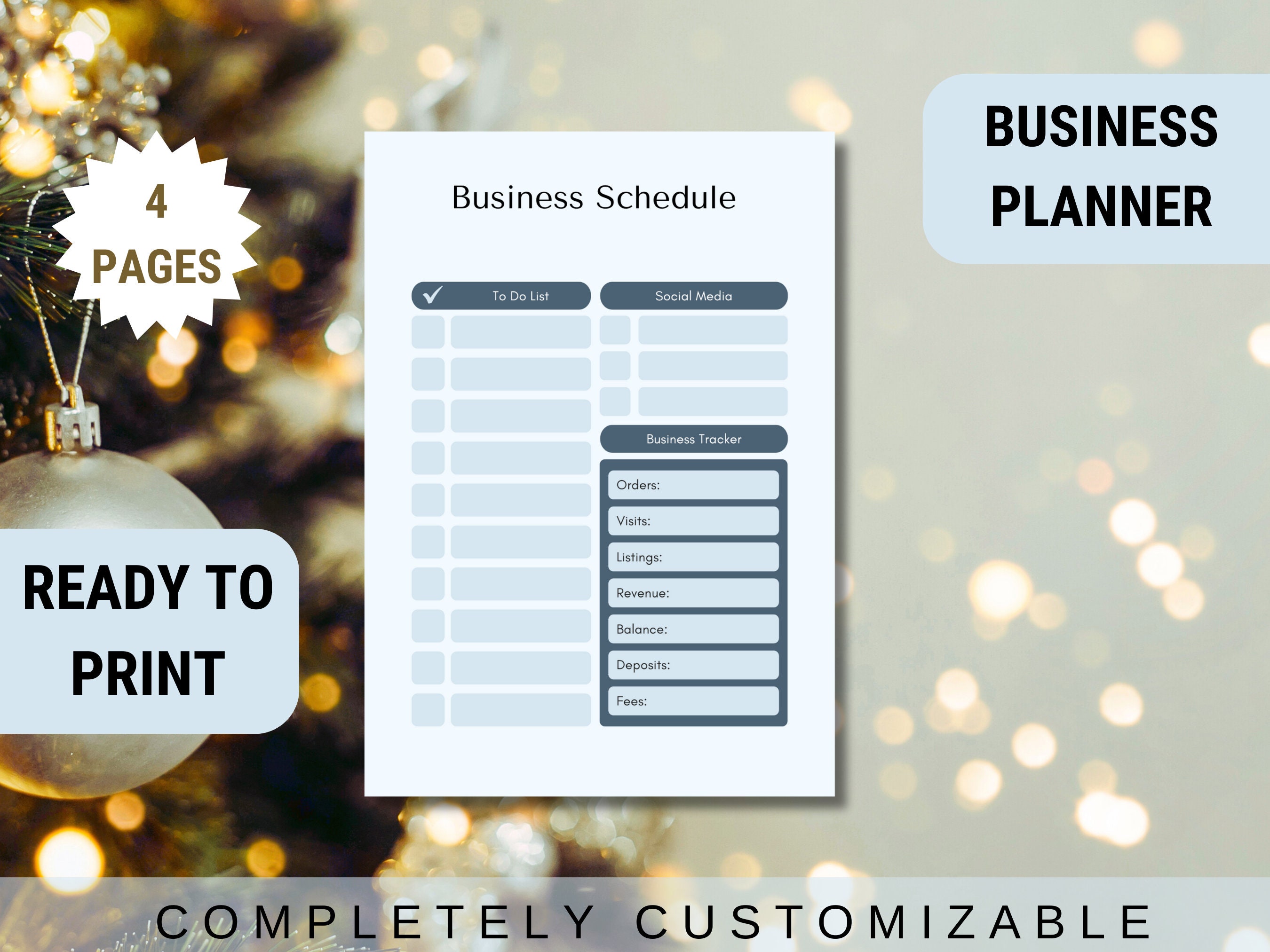 Business Schedule Canva Template, Business Project Planner, Editable ...