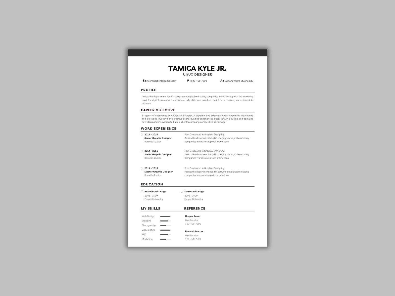 Resume Template Word, Professional Resume Template, Professional Resume ...