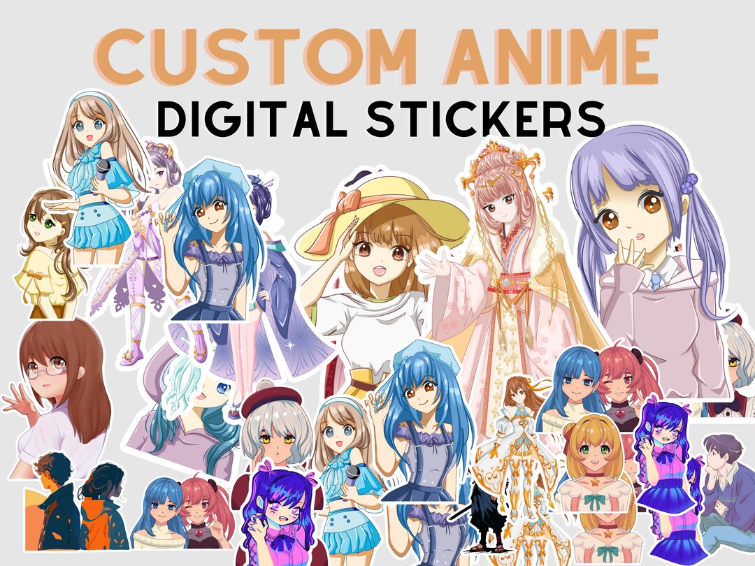 ANIME DIGITAL STICKERS| Digital Stickers for Anime| Bundle Pack ...