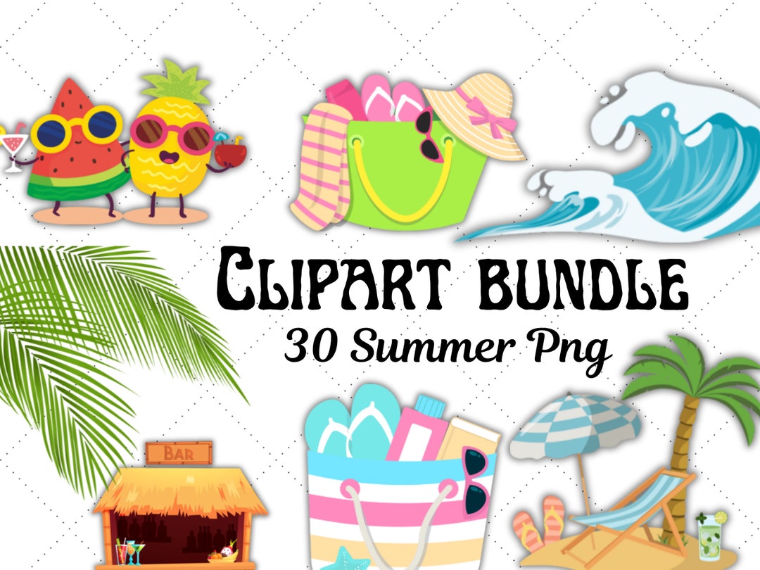 Digital Clipart, Summer Clipart, Summer Png, Clipart Bundle, High ...
