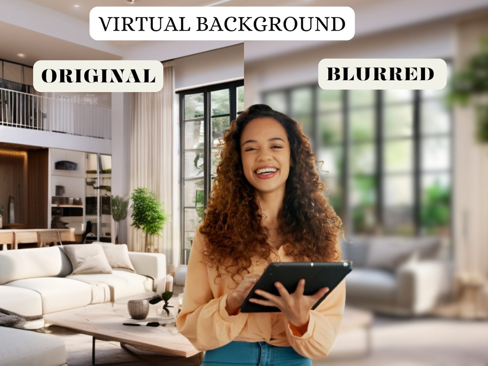 Virtueller Hintergrund Zoom Hintergrund Home Office Hintergrund Wohnzimmer Zoom Virtueller ...