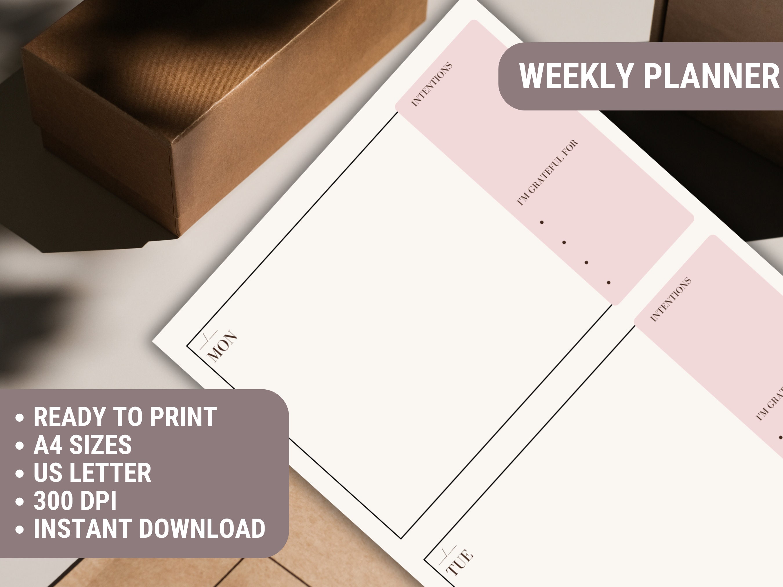 Editable Weekly Planner Template, Daily and Weekly to Do List ...