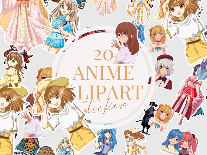 ANIME DIGITAL STICKERS| Digital Stickers for Anime| Bundle Pack ...