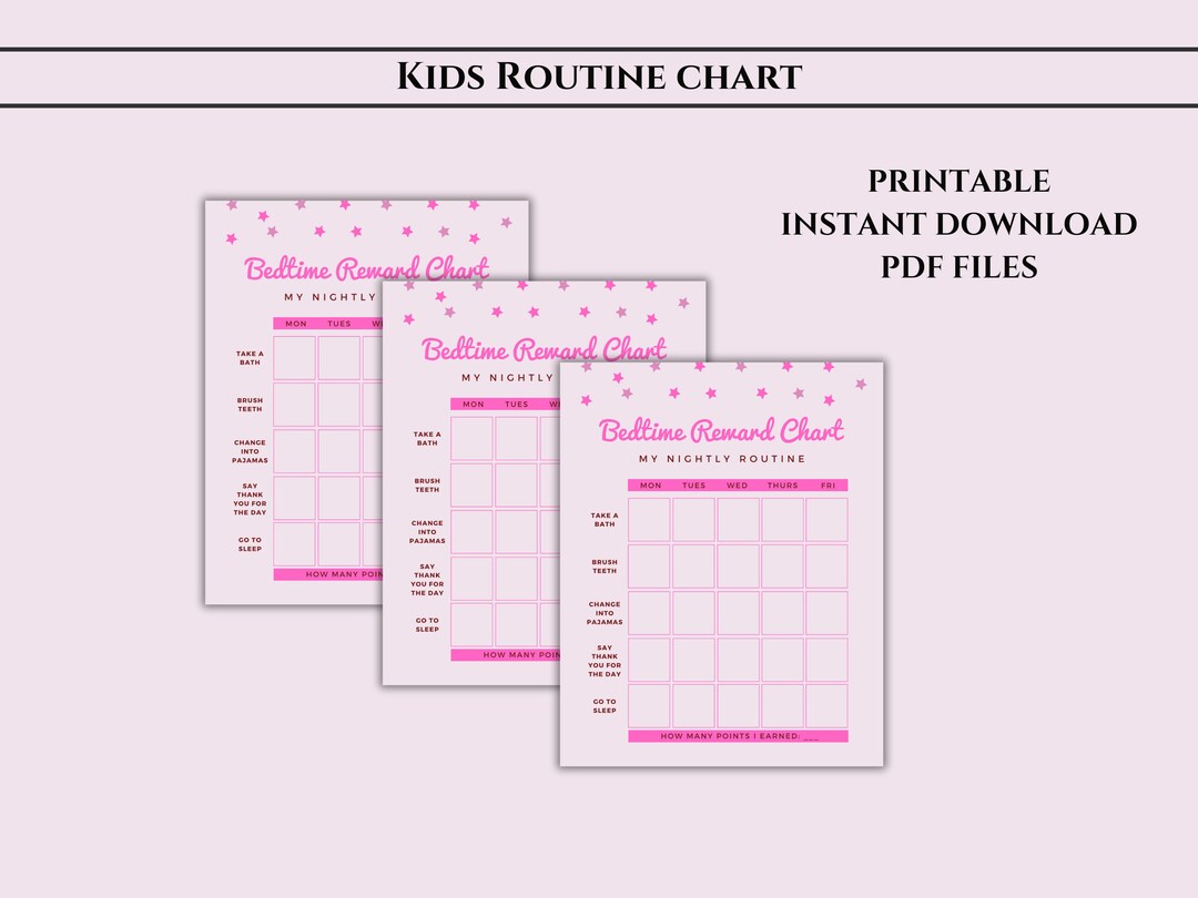 Daily Routine Chart for Kids, Toddler Routine Chart, Home School ...