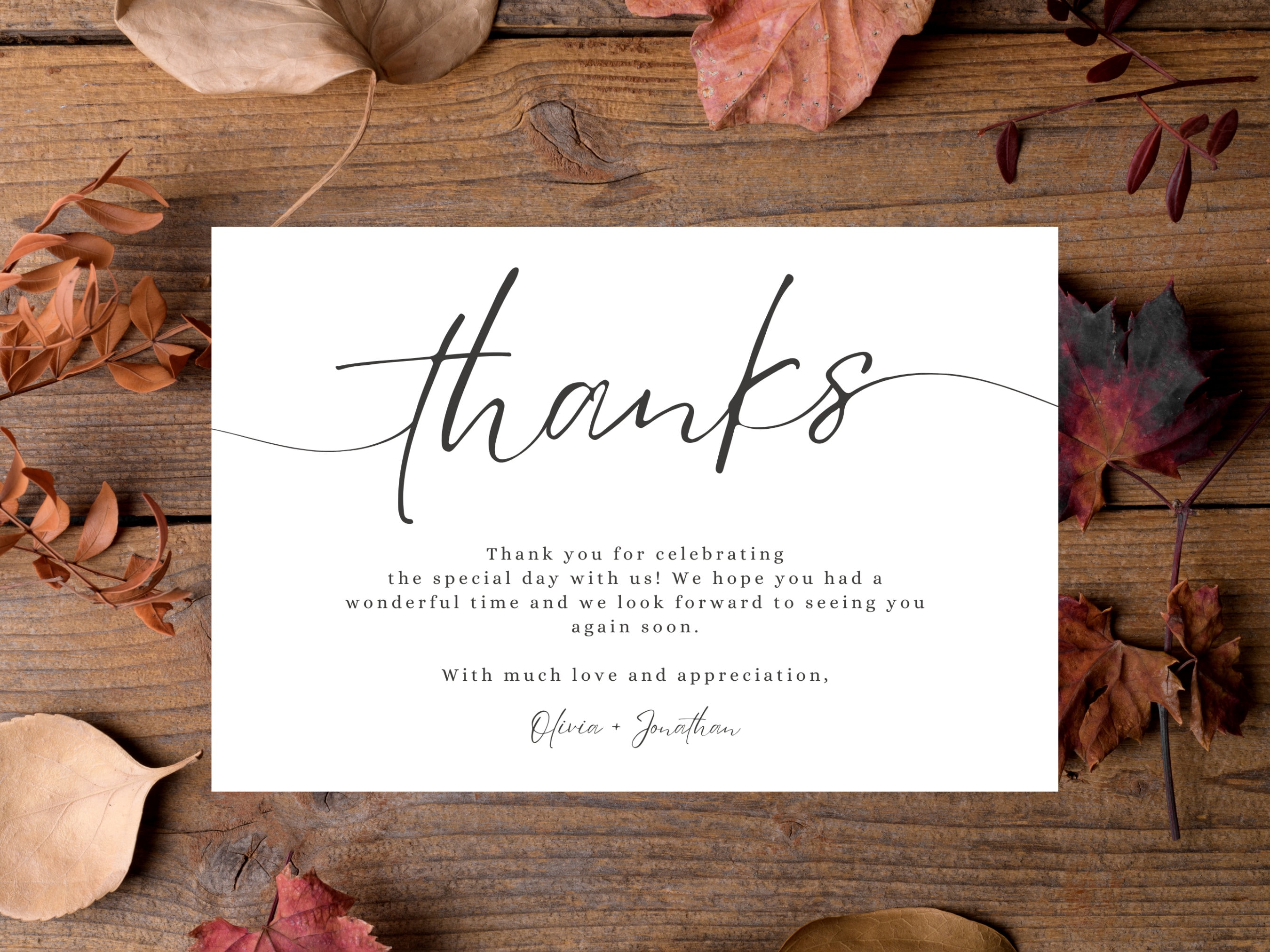 Editable Greetings Card, Printable Thanks You Card, Digital Greeting ...