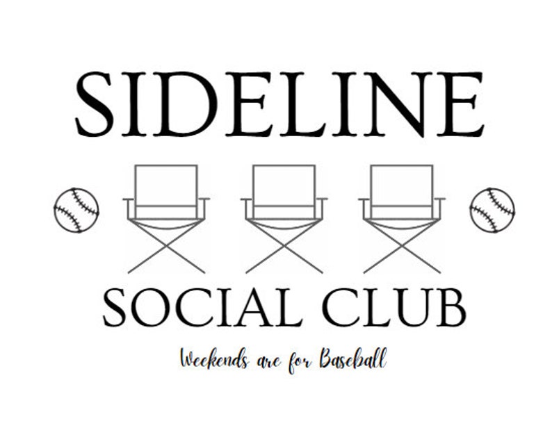 Sideline Social Club-baseball - Etsy