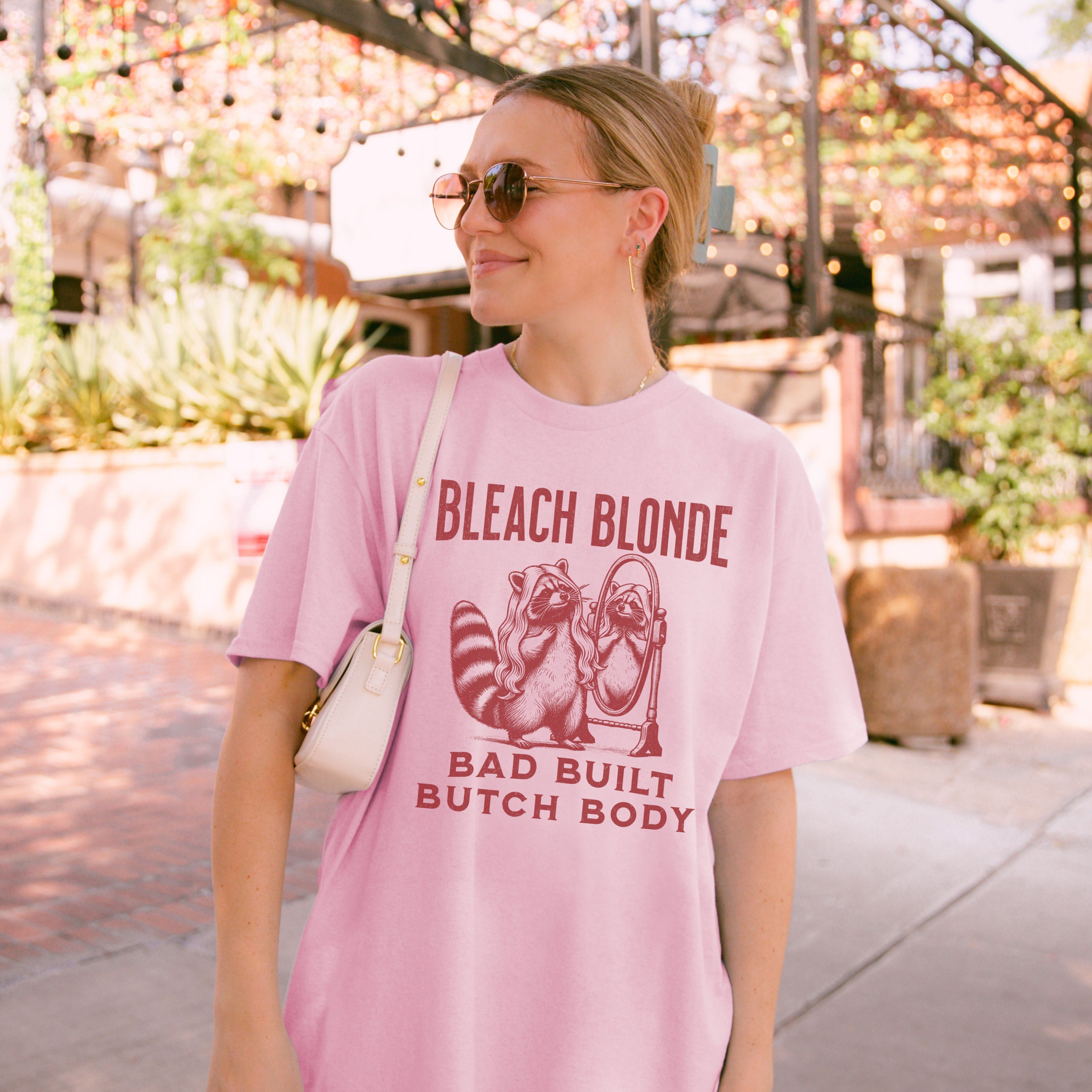 Bleach Blonde Bad Built Butch Body T Shirt, Unisex Funny Meme T-shirt ...