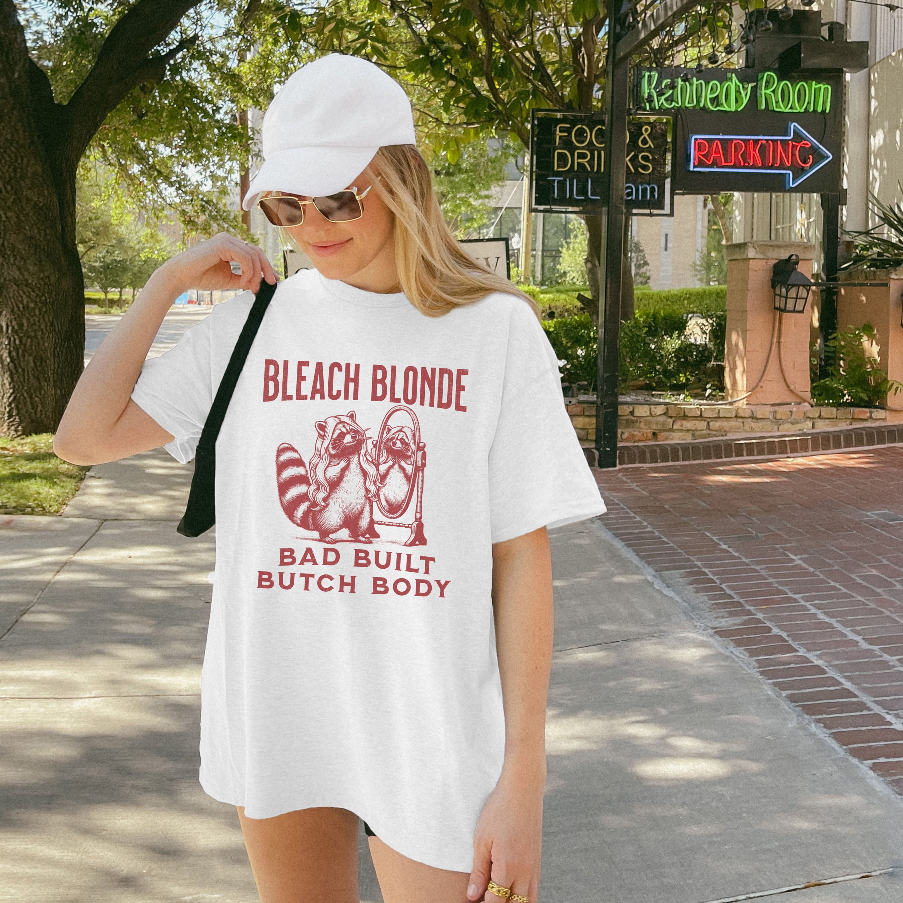 Bleach Blonde Bad Built Butch Body T Shirt, Unisex Funny Meme T-shirt ...