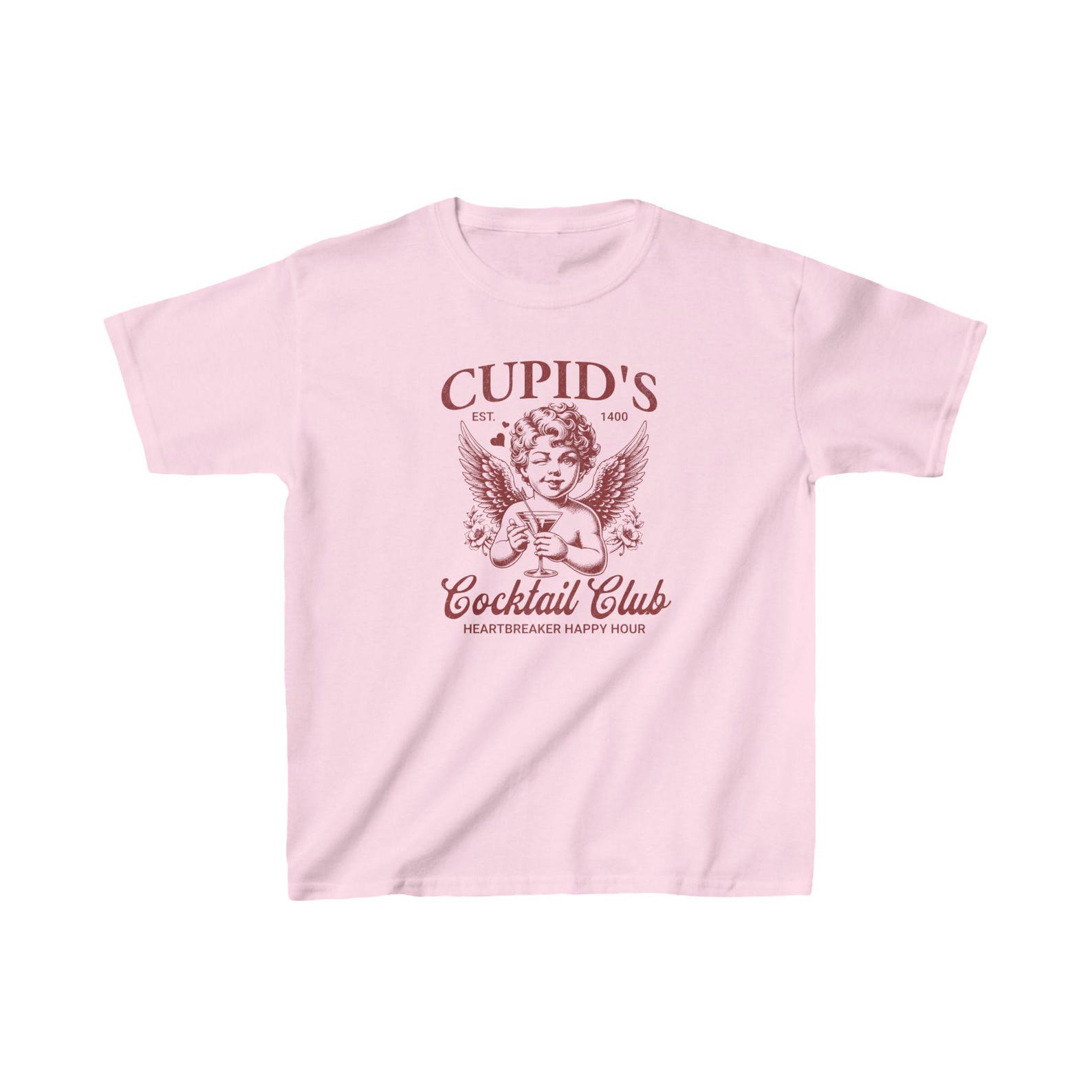 Martini Baby Tee Vintage Cupid Valentine Shirt Y2K Coquette Aesthetic ...