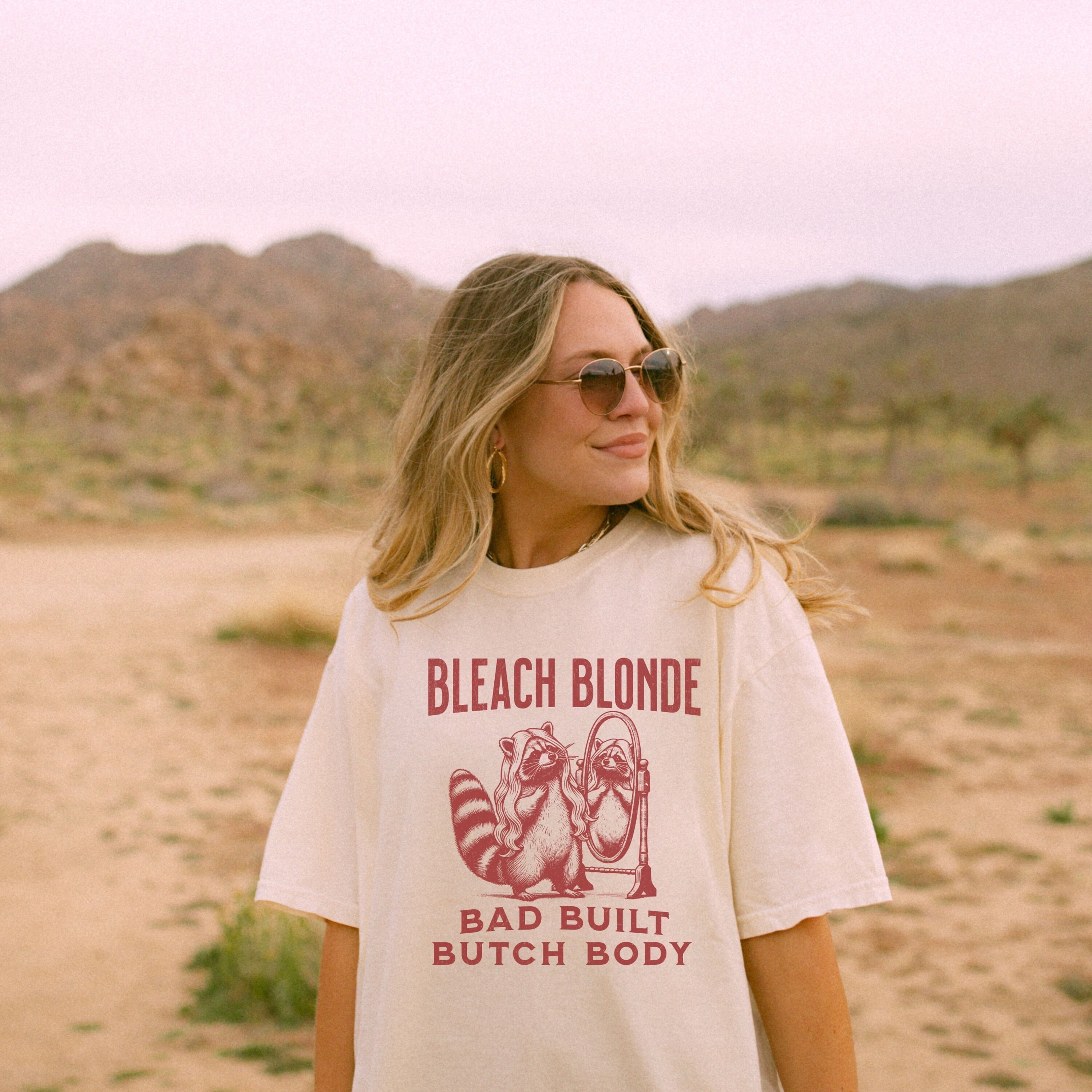 Bleach Blonde Bad Built Butch Body T Shirt, Unisex Funny Meme T-shirt ...