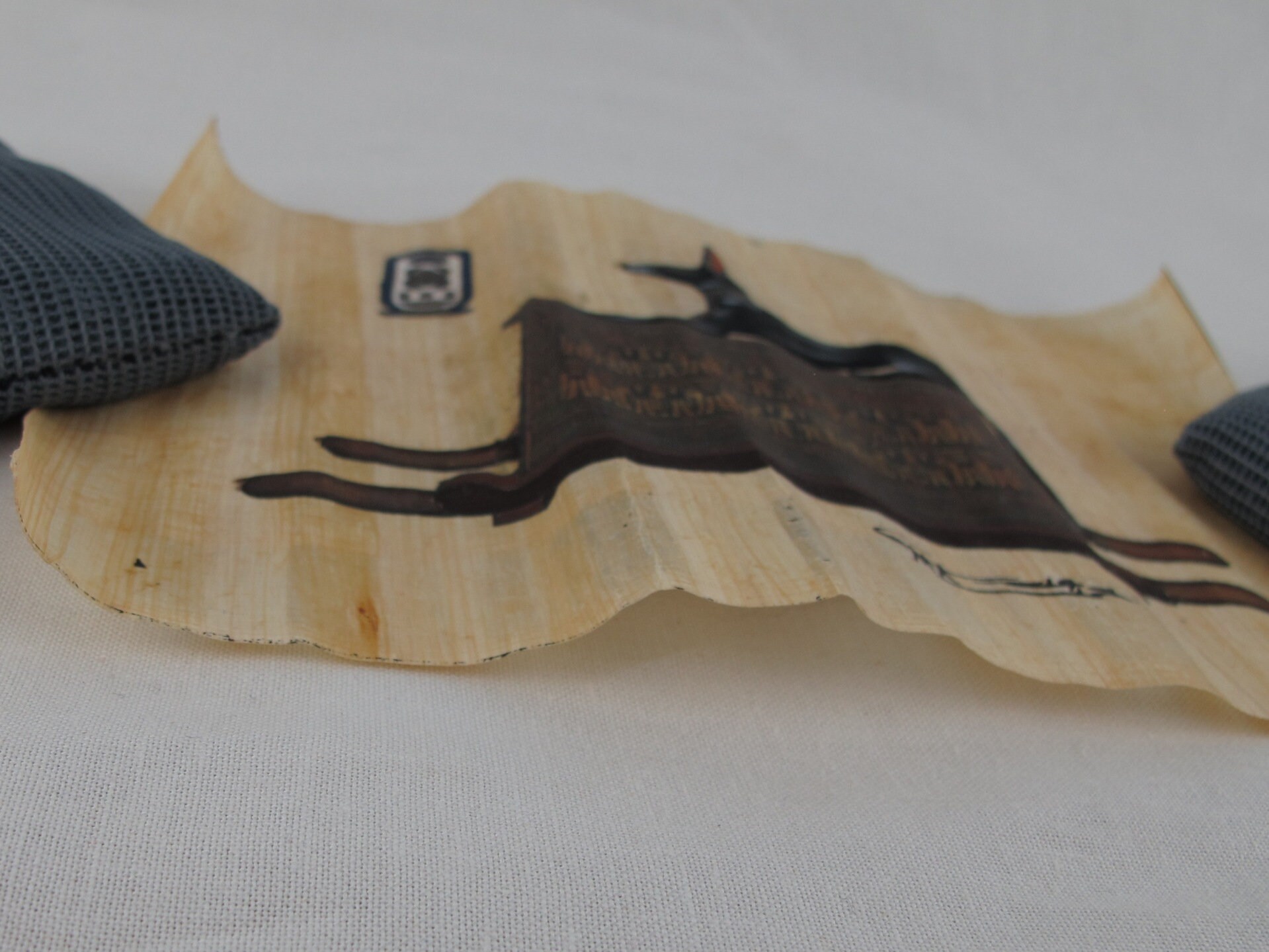 Anubis on Papyrus Paper, Hand Painted Art of the Egyptian God Also ...