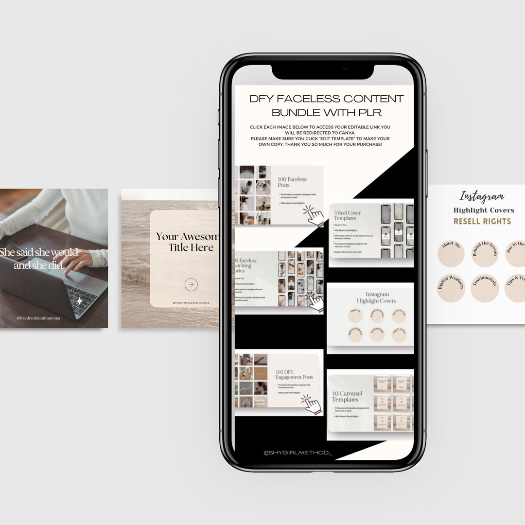DFY Faceless Content Bundle With PLR | Aesthetic Videos | Master Resell Rights | Done for You ...
