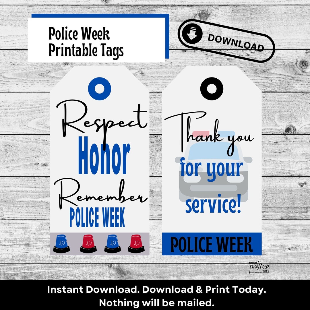 Police Week | Police Appreciation Printable | Law Enforcement Support ...