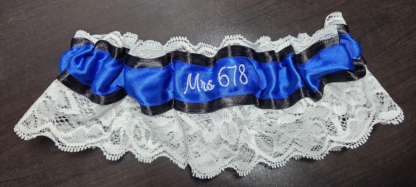 He's My Something Blue Police Garter Set Pick Your Colors - Etsy