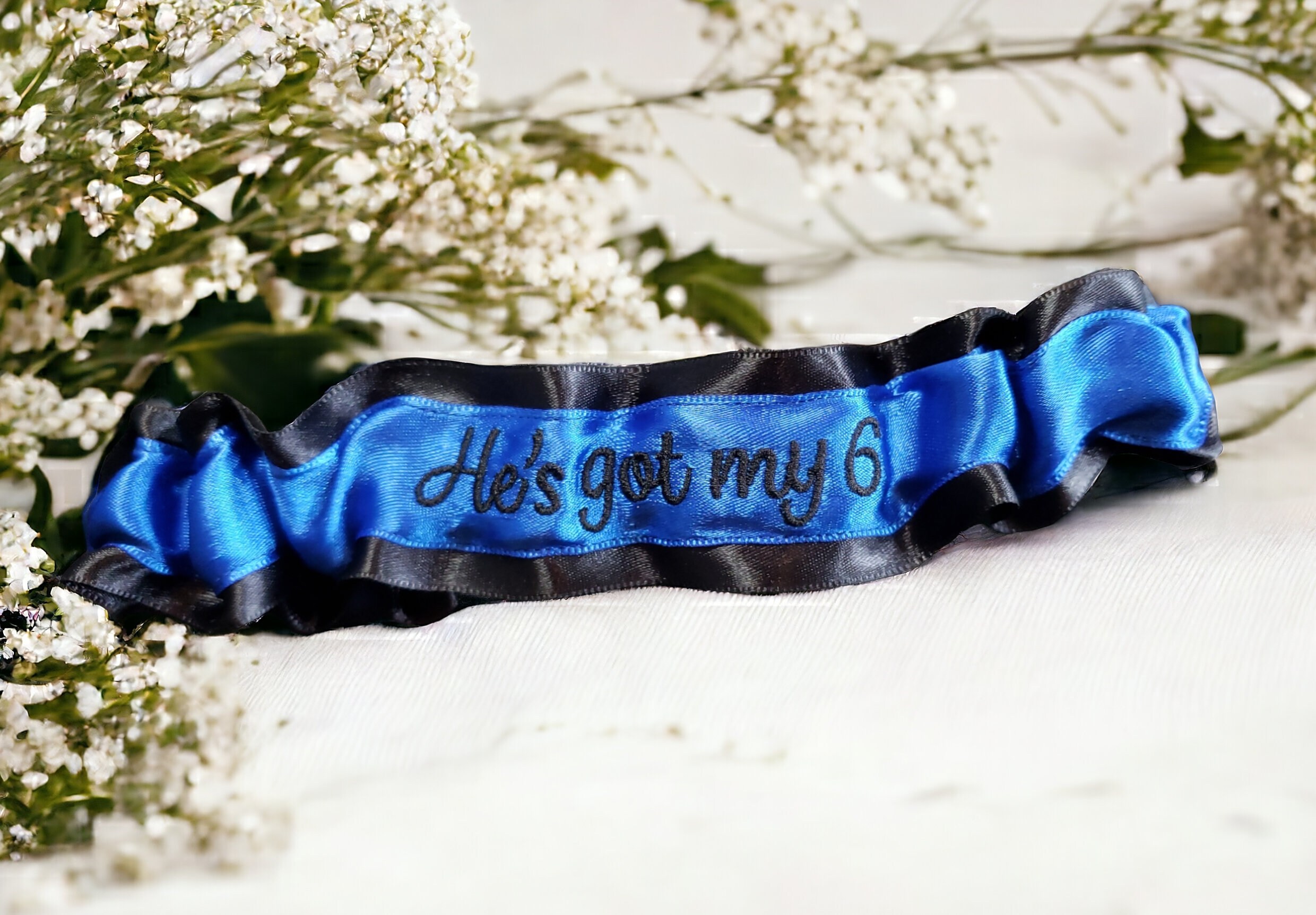 Police Trooper Badge Number Garter Set Pick Your Colors - Etsy
