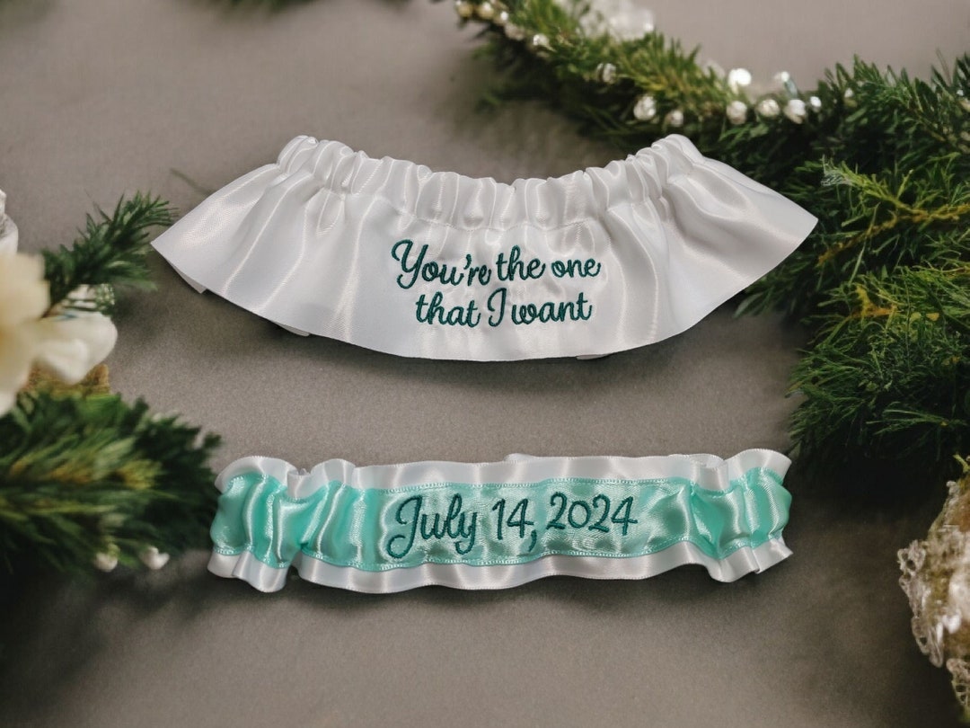 You're the One That I Want Garter Set Pick Your Colors - Etsy