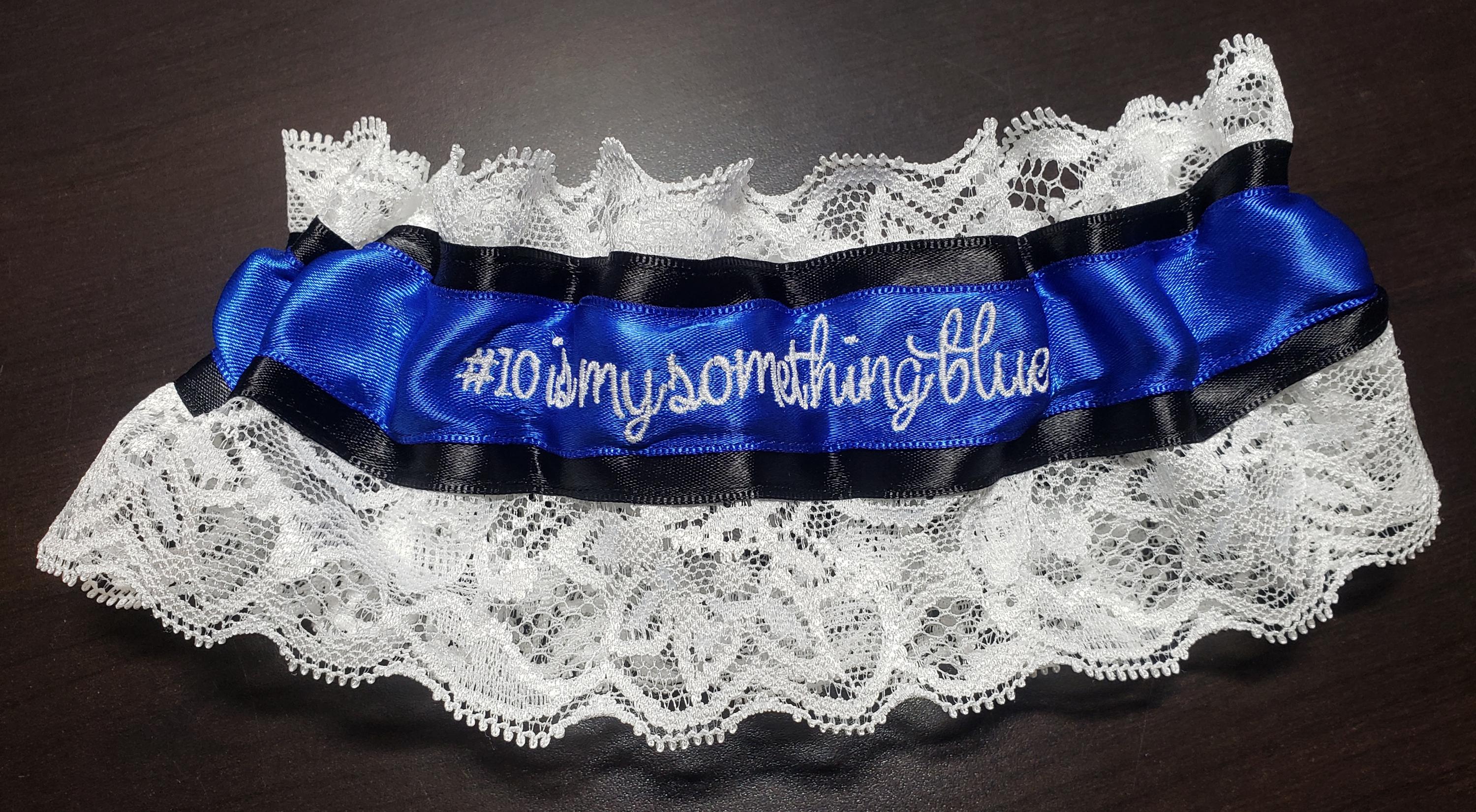He's My Something Blue Police Garter Set Pick Your Colors - Etsy