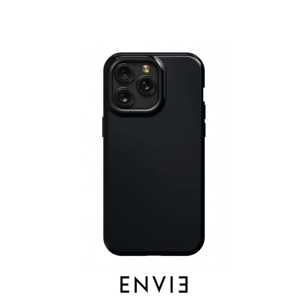 Jet Black Matte Block Color Phone Case iPhone 16/15/14/13/12 Plus Pro ...