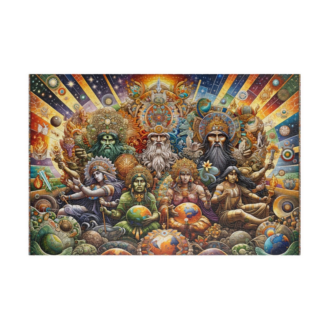 Divine Inca Deities Mosaic Art Puzzle Pantheon of Gods Mystical ...