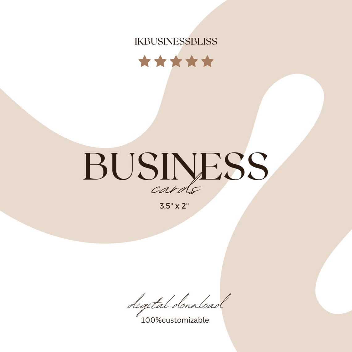 Simplistic Text-based Business Cards | Digital Download | Business Card ...