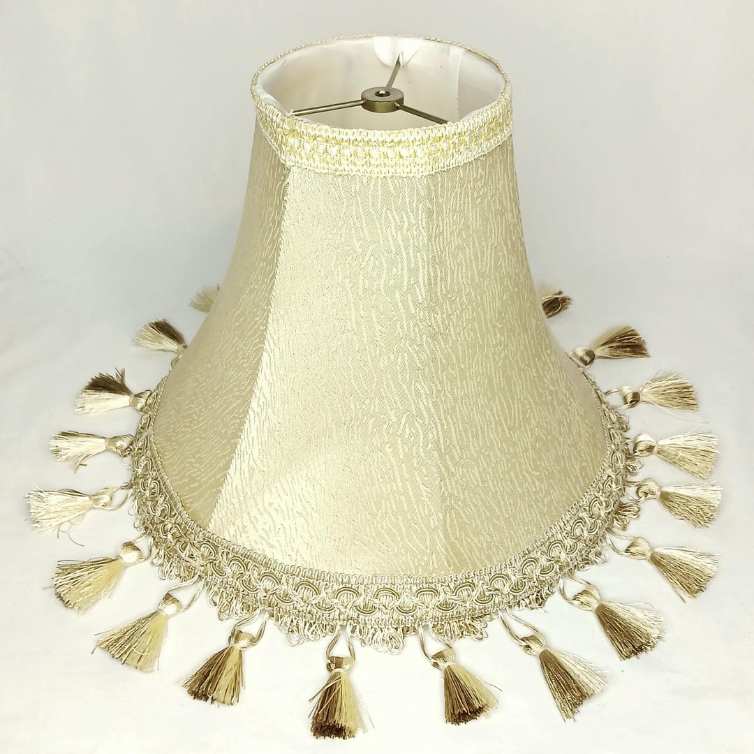 Vintage Champagne Gold 10 Inch Tasseled Bell Lamp Shade - Etsy