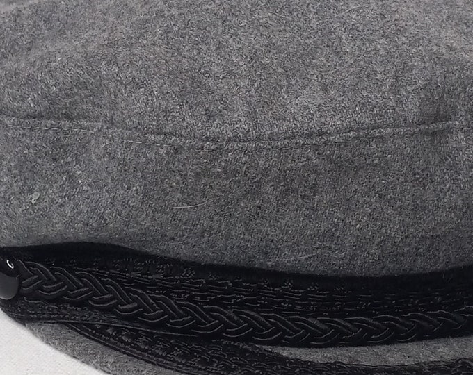 Vtg. United Hatters Union Wool Sailor Fisherman Cap Gray Size Large 7 1 ...