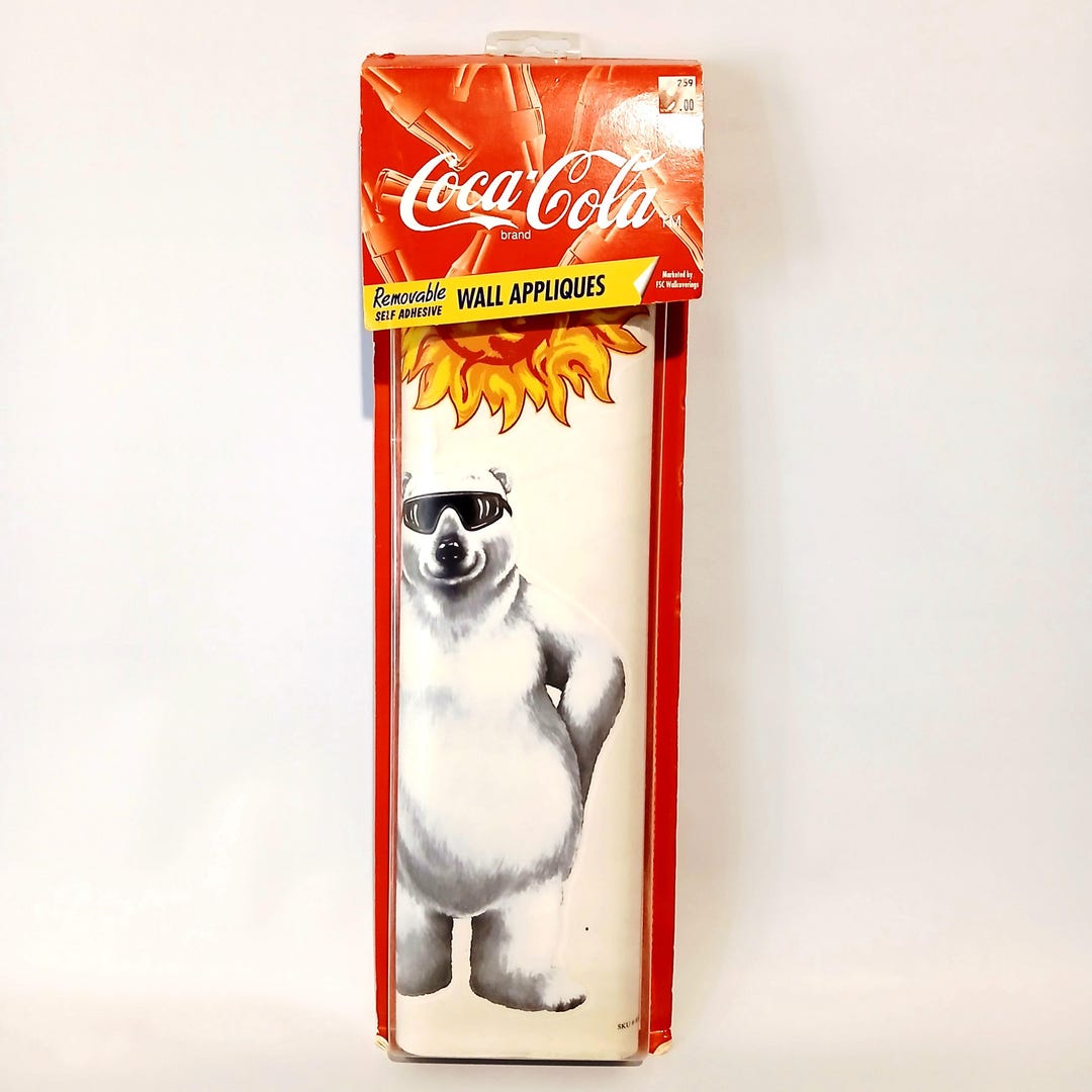 Coca-cola 1997 Vintage Removable Self Adhesive Wall Appliques 17 Pc ...