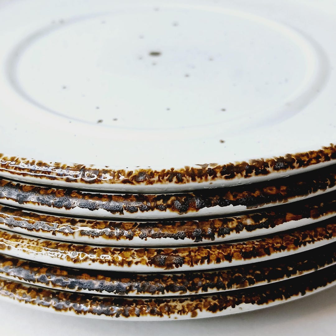 6 Vintage Stonehenge Roy Midwinter Earth Saucer Plates Earthenwear ...