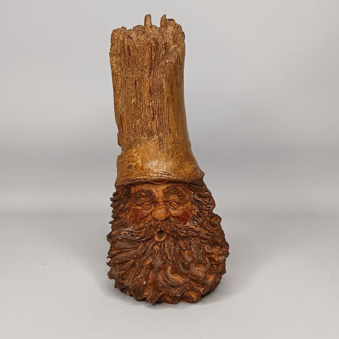 Vintage Tree Spirit Resin Man Face Sculpture Carving Stephen Herrero ...