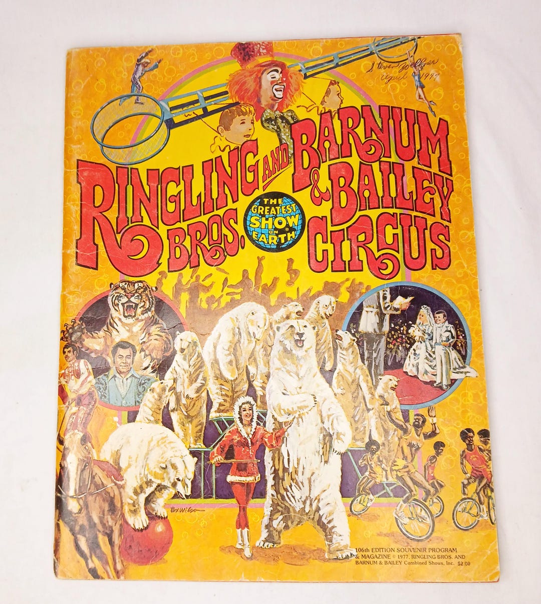 1977 Ringling Bros. and Barnum Bailey Circus Program Michu Wedding ...