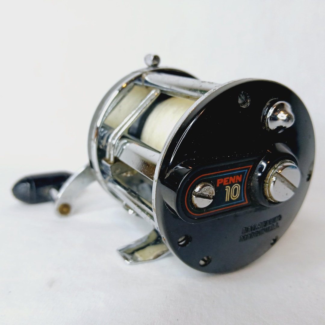 Vintage Penn 10 Fishing Reel High Speed Ball Bearing Level Wind Made in ...