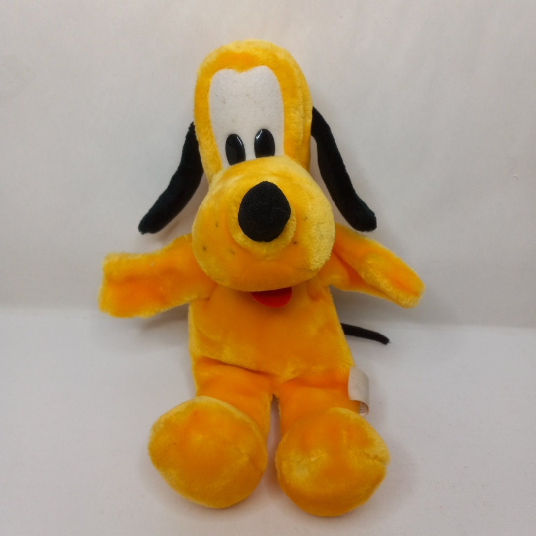 Vintage Walt Disney World Pluto Dog Yellow Plush Hand Puppet 14 Inch ...