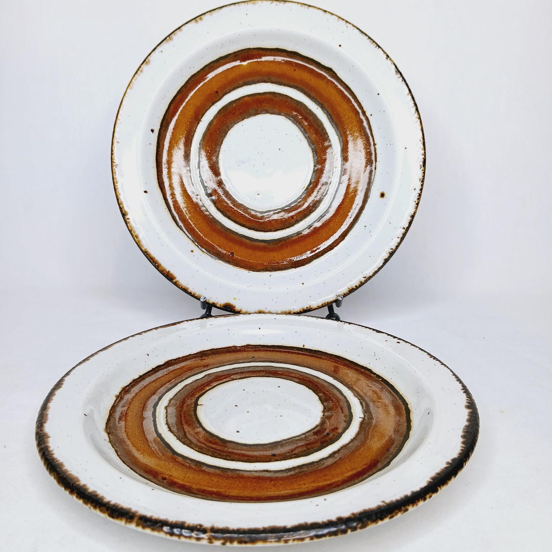 2 Vintage Roy Midwinter Stonehenge Earth Stonewear 7 Inch Salad Plates ...