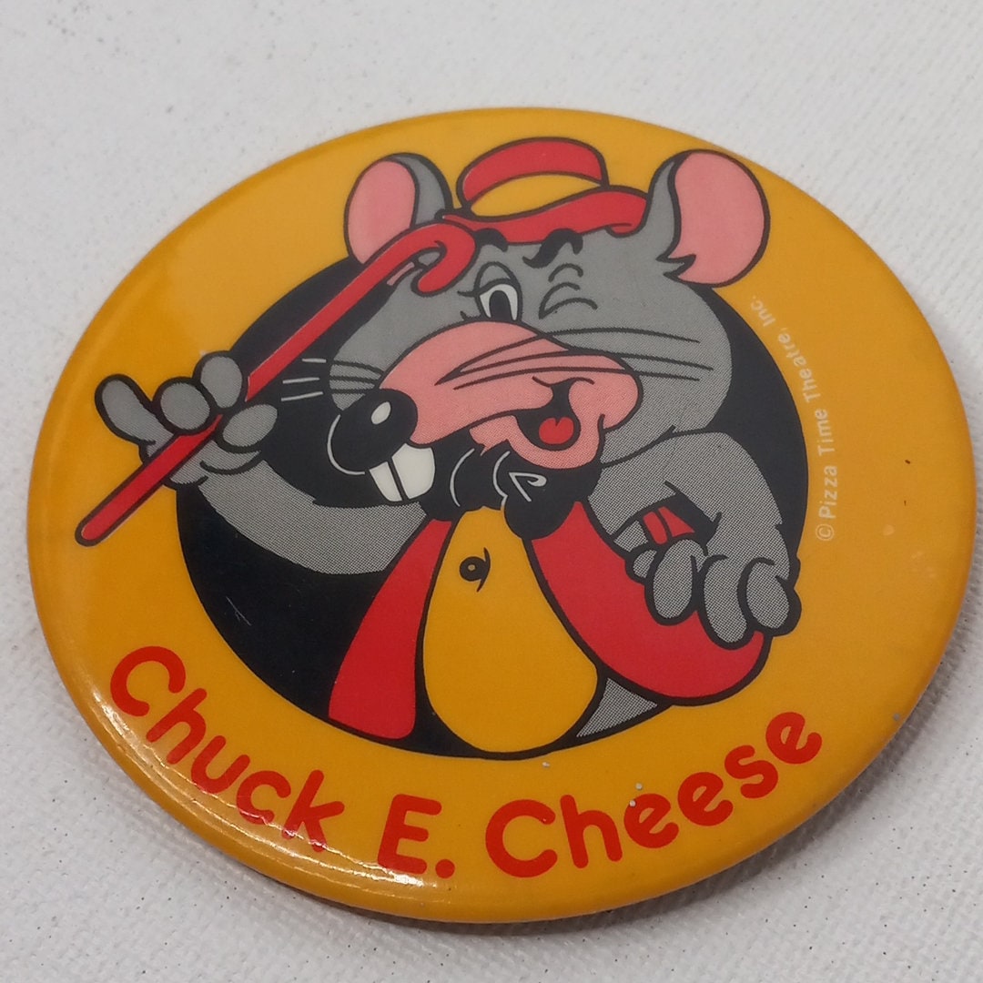 Vintage 1980s Chuck E Cheese Pizza Time Theater 3 Pin Back Button - Etsy