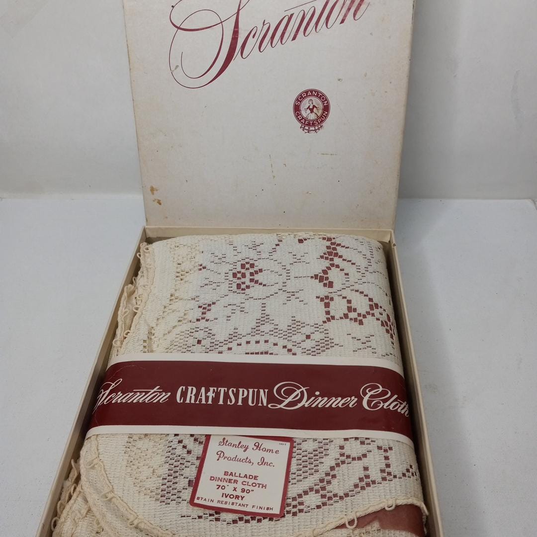 Vintage Scranton Craftspun Dinner Tablecloth 70x90 Linens Dining Table ...