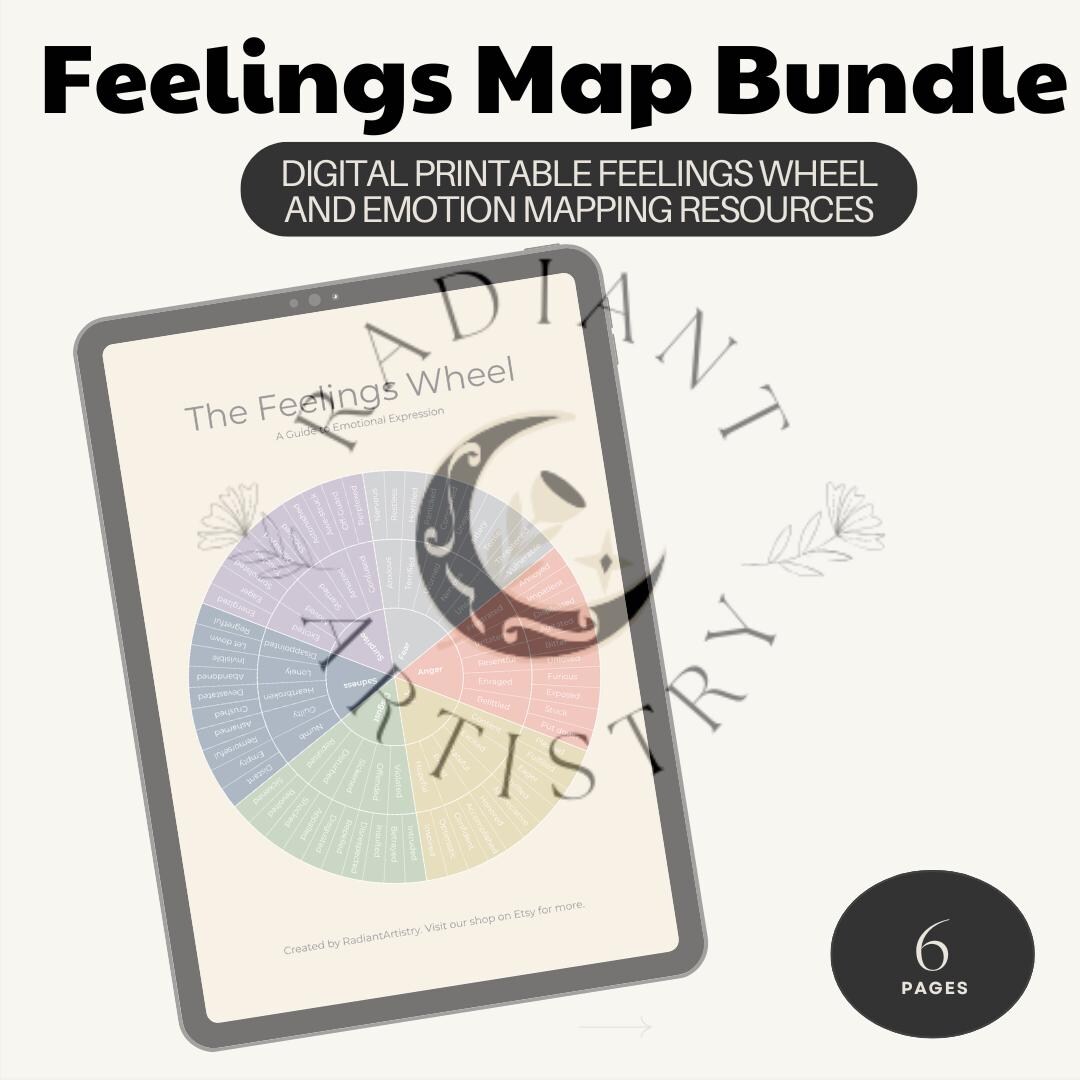 Feelings Map Bundle: Therapy Tools for Exploring Emotions - Etsy