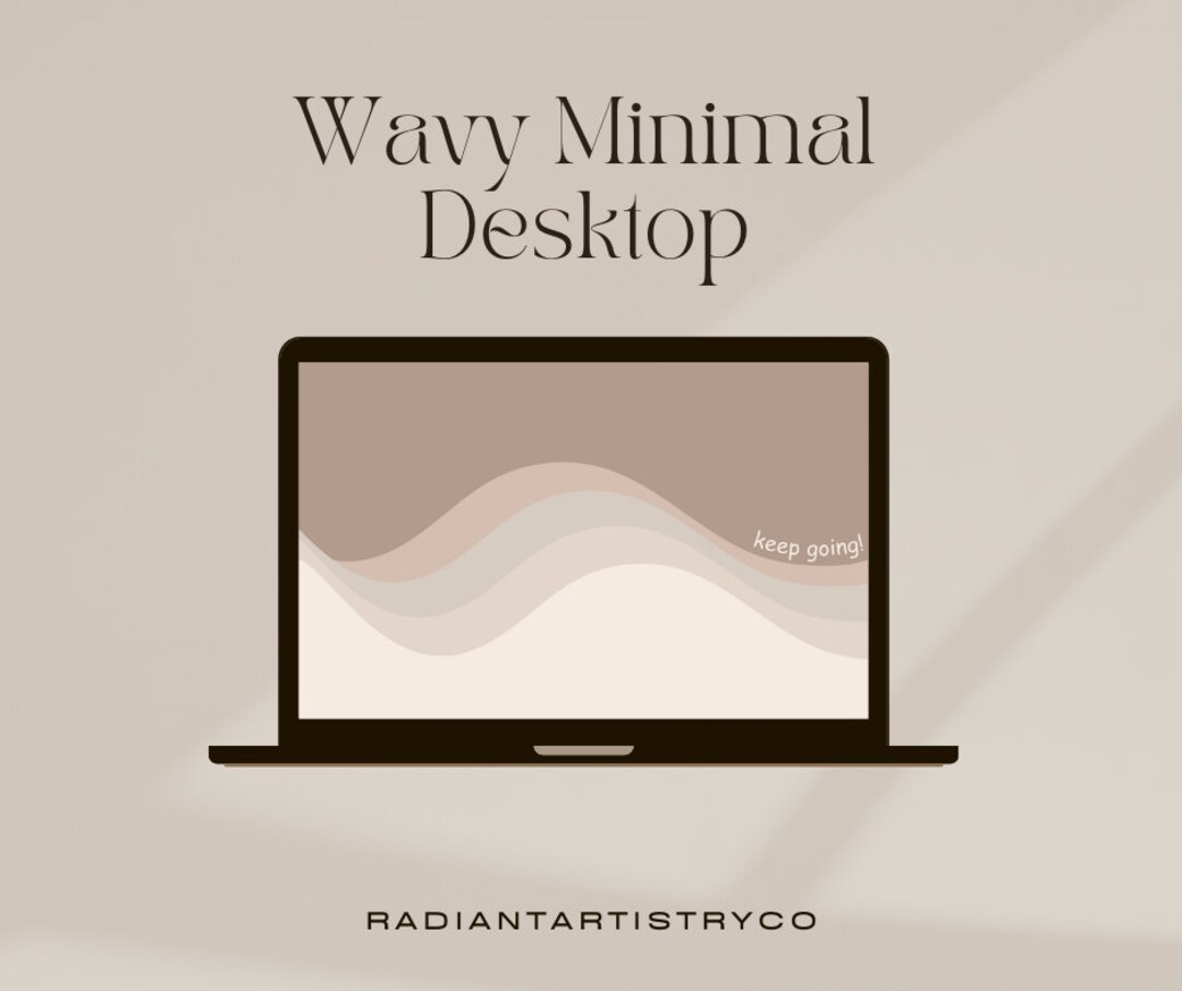 Beige Wavy Groovy Desktop Wallpaper for Mac and Windows - Etsy