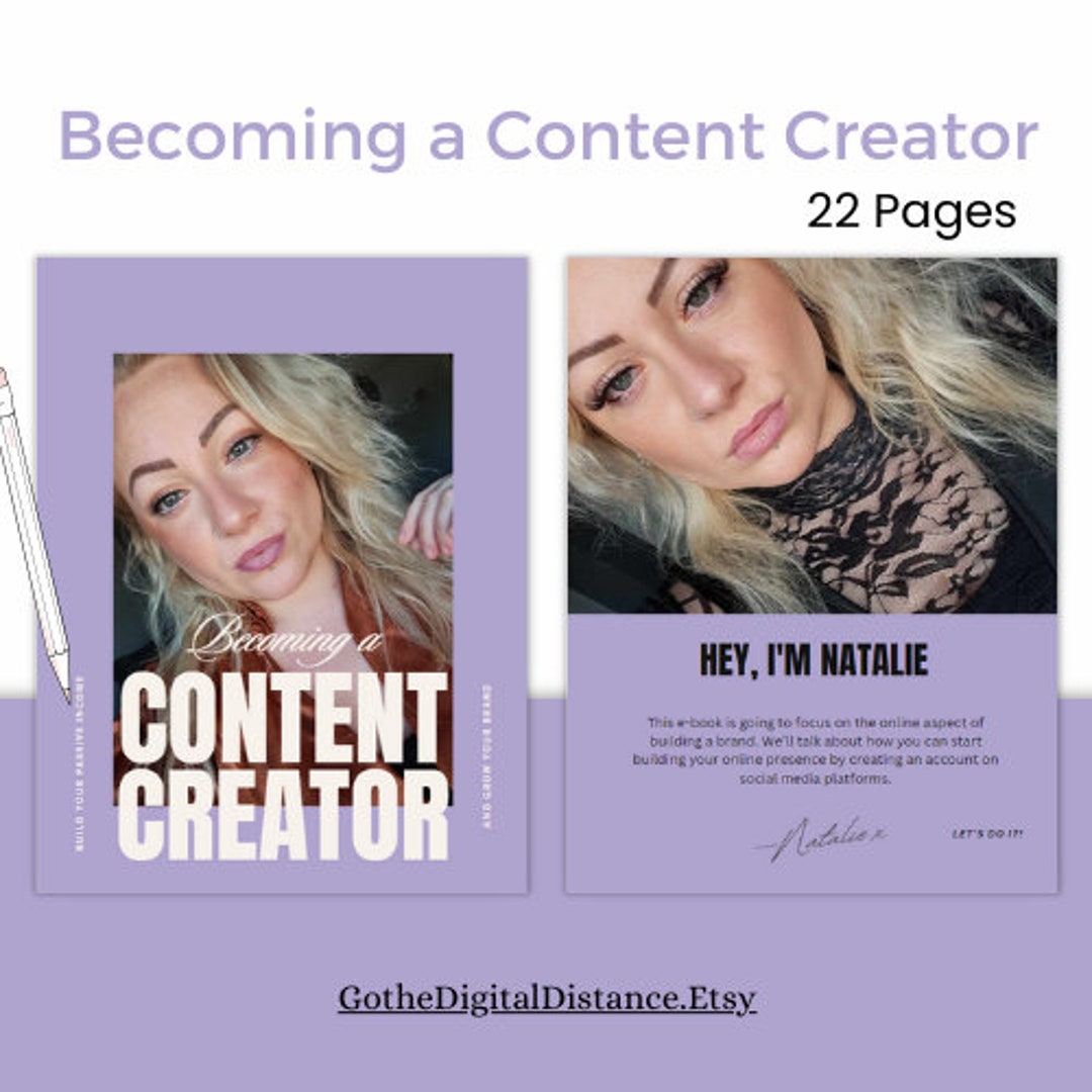 Becoming a Content Creator, Guide, How To, Planner, Jotter, Notes ...