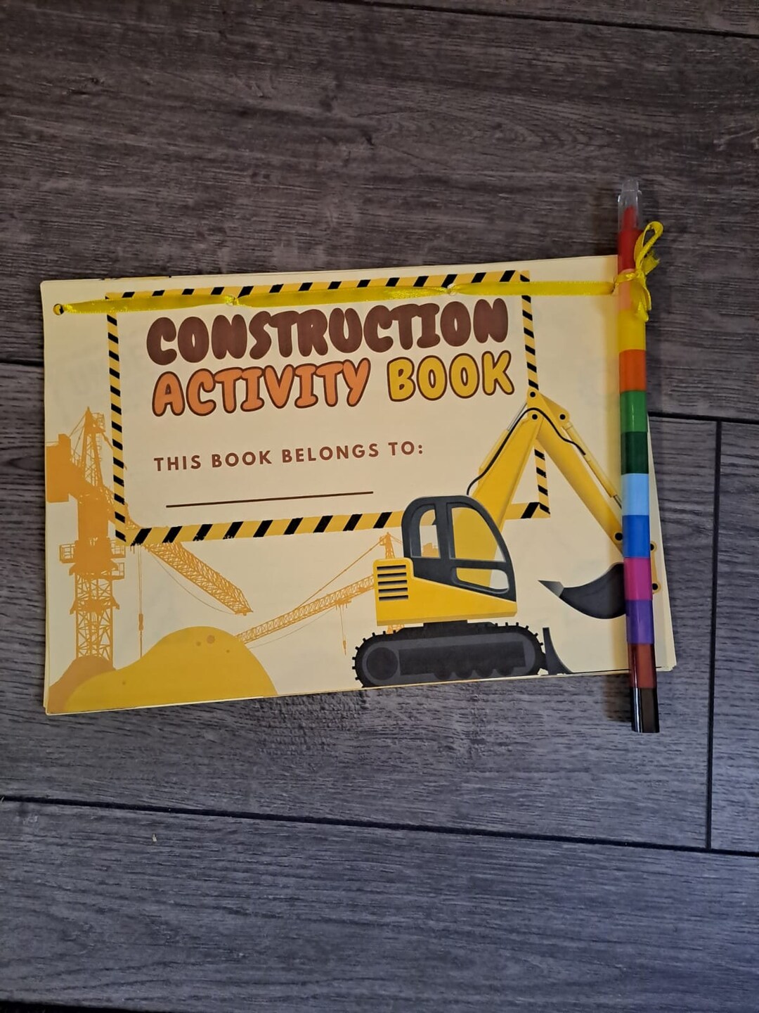 LAMINATED Construction Activity Book, 20 Pages, Learn, Teach, School ...