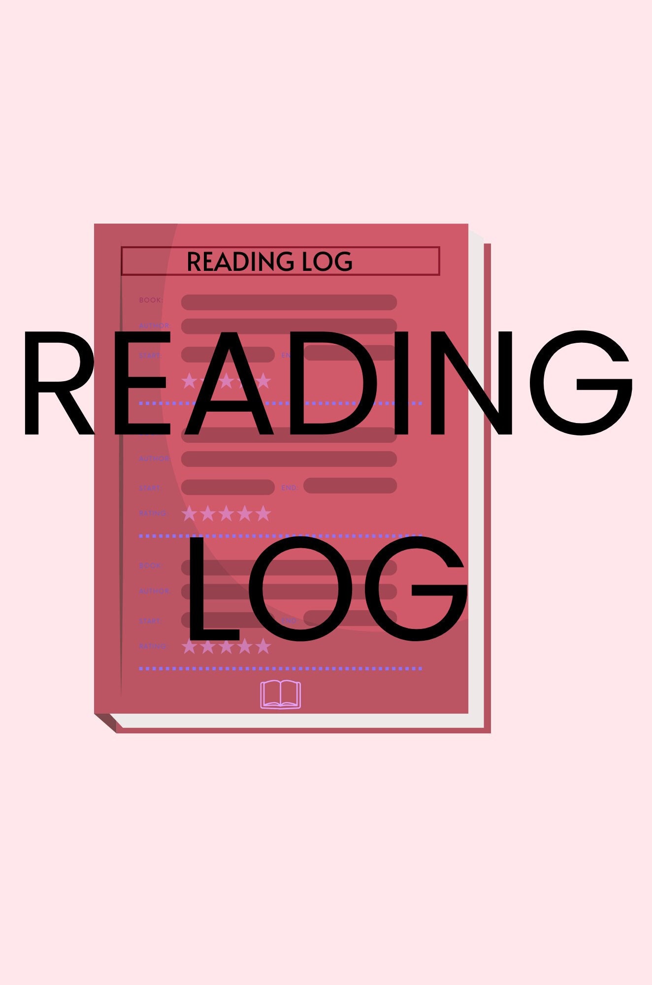 Reading Log, Jotter, Organiser, Goals, Downloadable Digital Product - Etsy