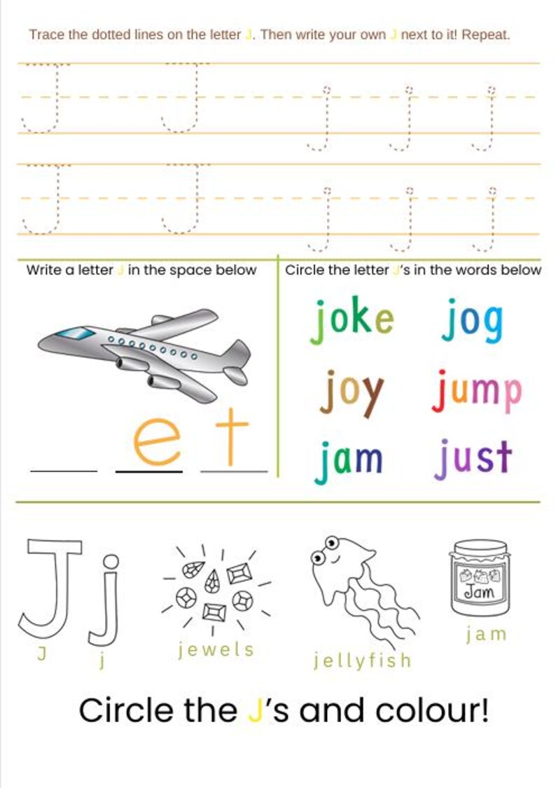 Learn and Trace Letters, Downloadable Digital Product AZ Letter Tracing ...