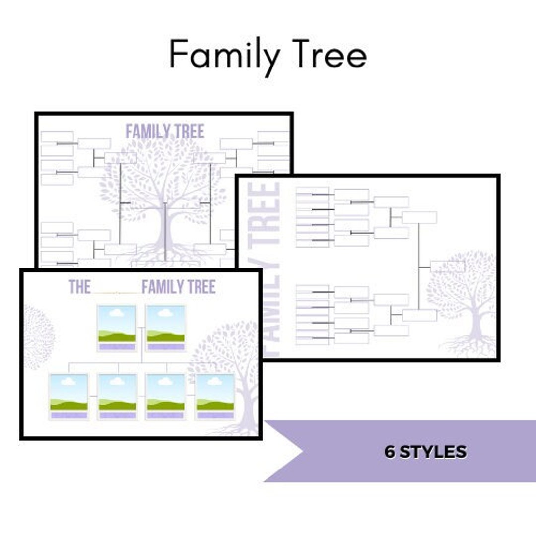 Downloadable Family Tree Template Organizer: Create, Document, and ...