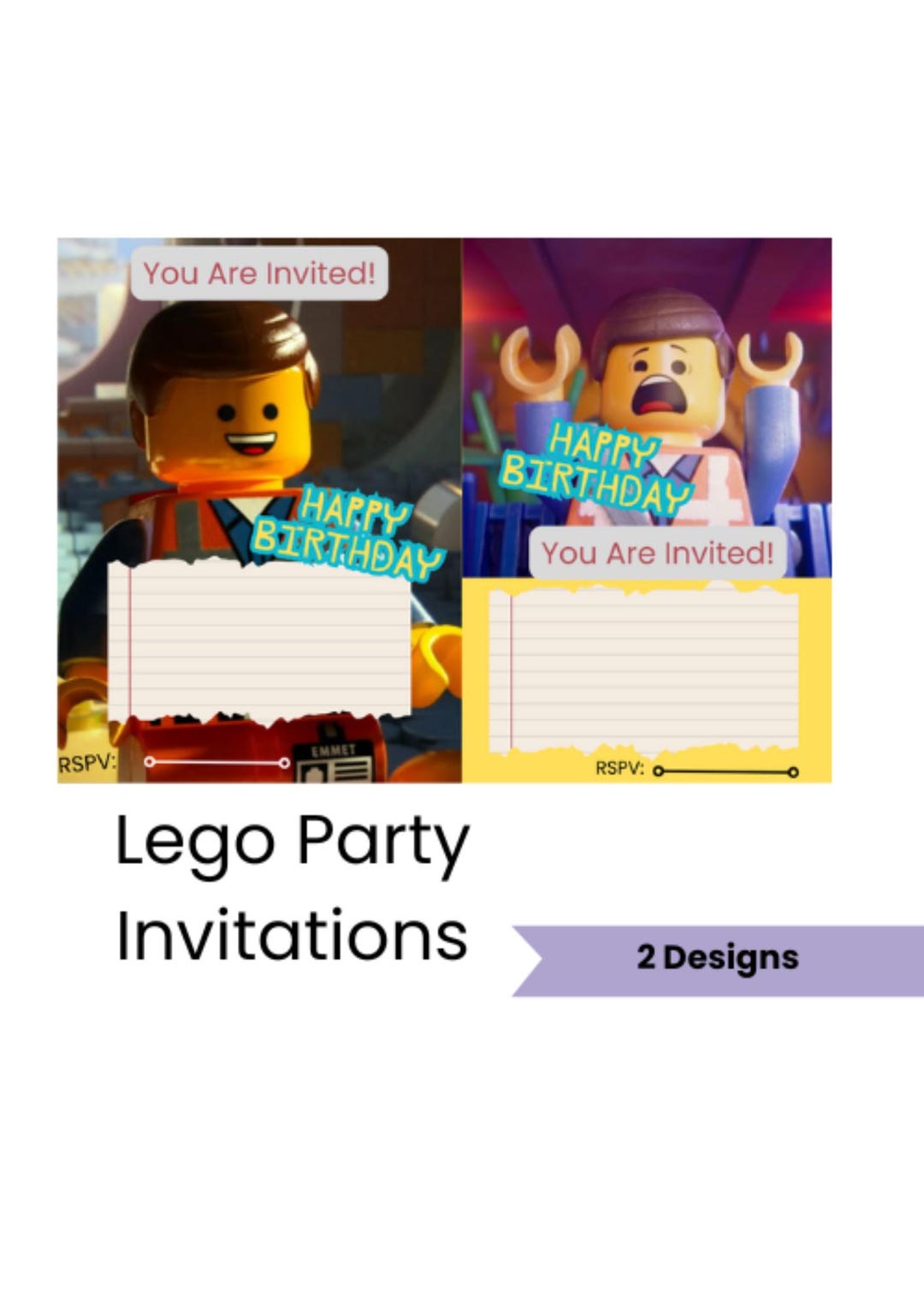 Custom Lego Birthday Party Invitations Personalized Printable & Printed ...