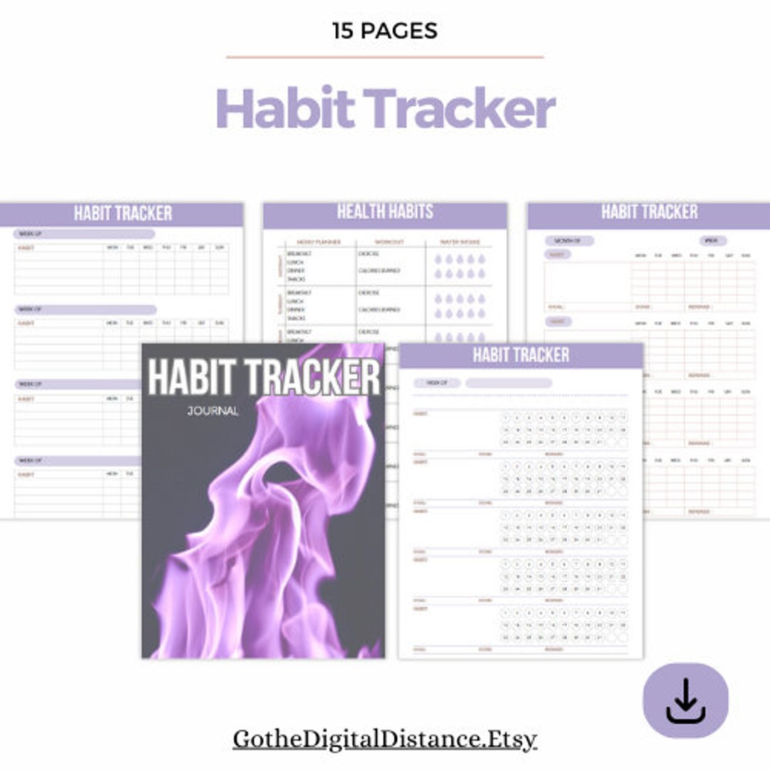 Habit Tracker, Jotter, Notes, Log, Health, Habits, Help, Downloadable ...