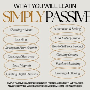 The Simply Passive Course, Digital Course, Online Course, Get Started ...